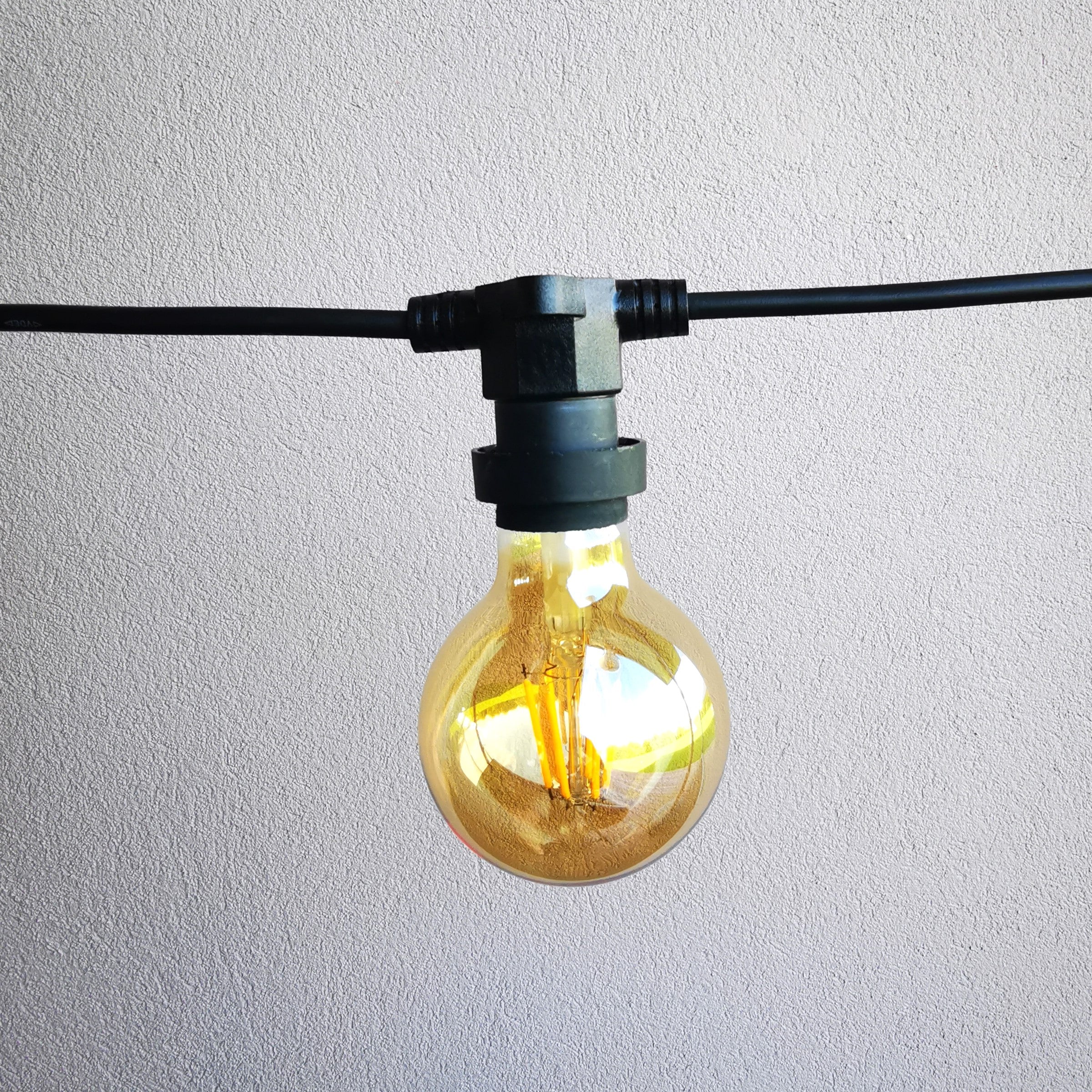 G80 Amber Bulb | 10m 10 Bulbs | Flat Flush Mount Festoon Lights – Love ...