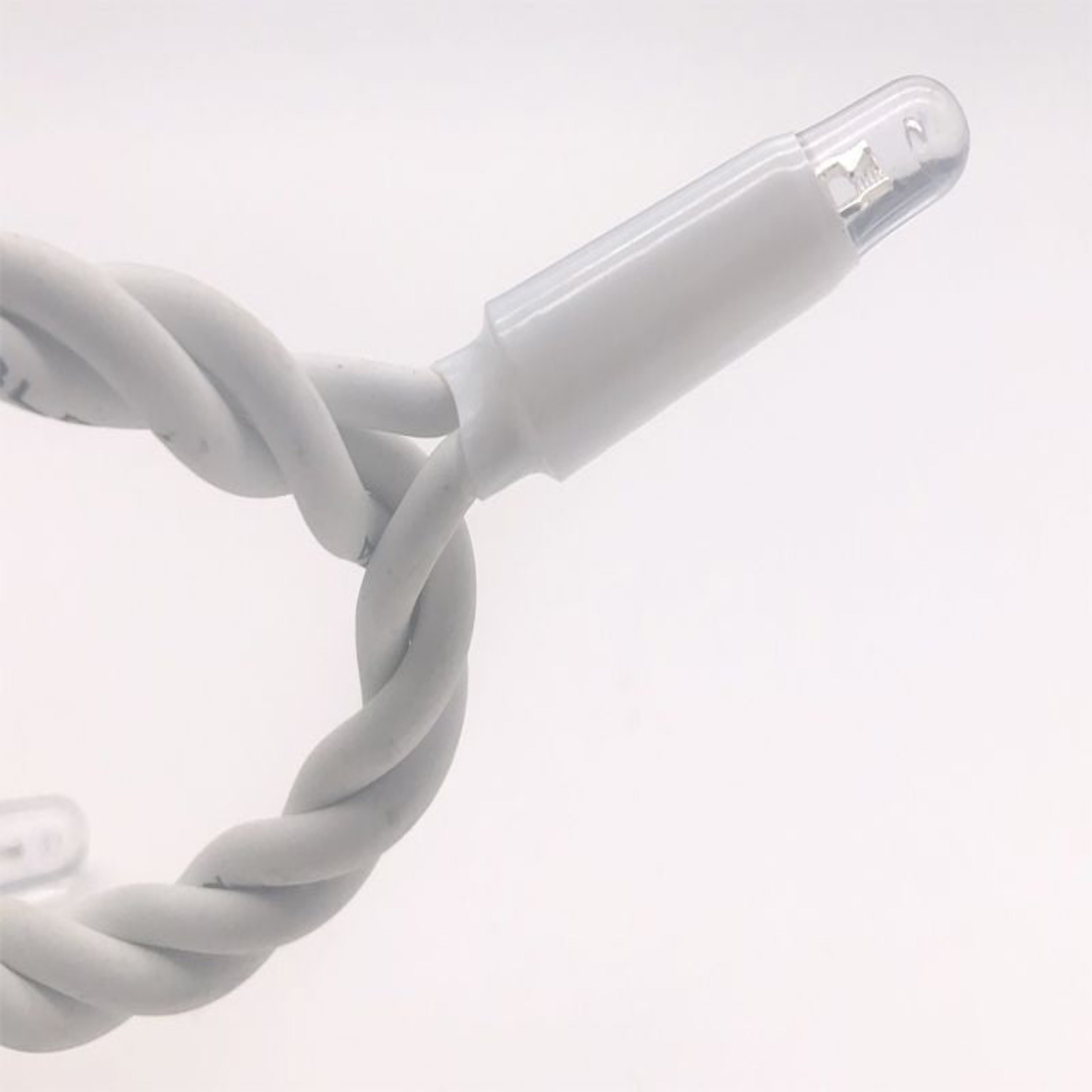 Outdoor Connectable White Rubber Cable Connectable LED Fairy Lights Pro ...